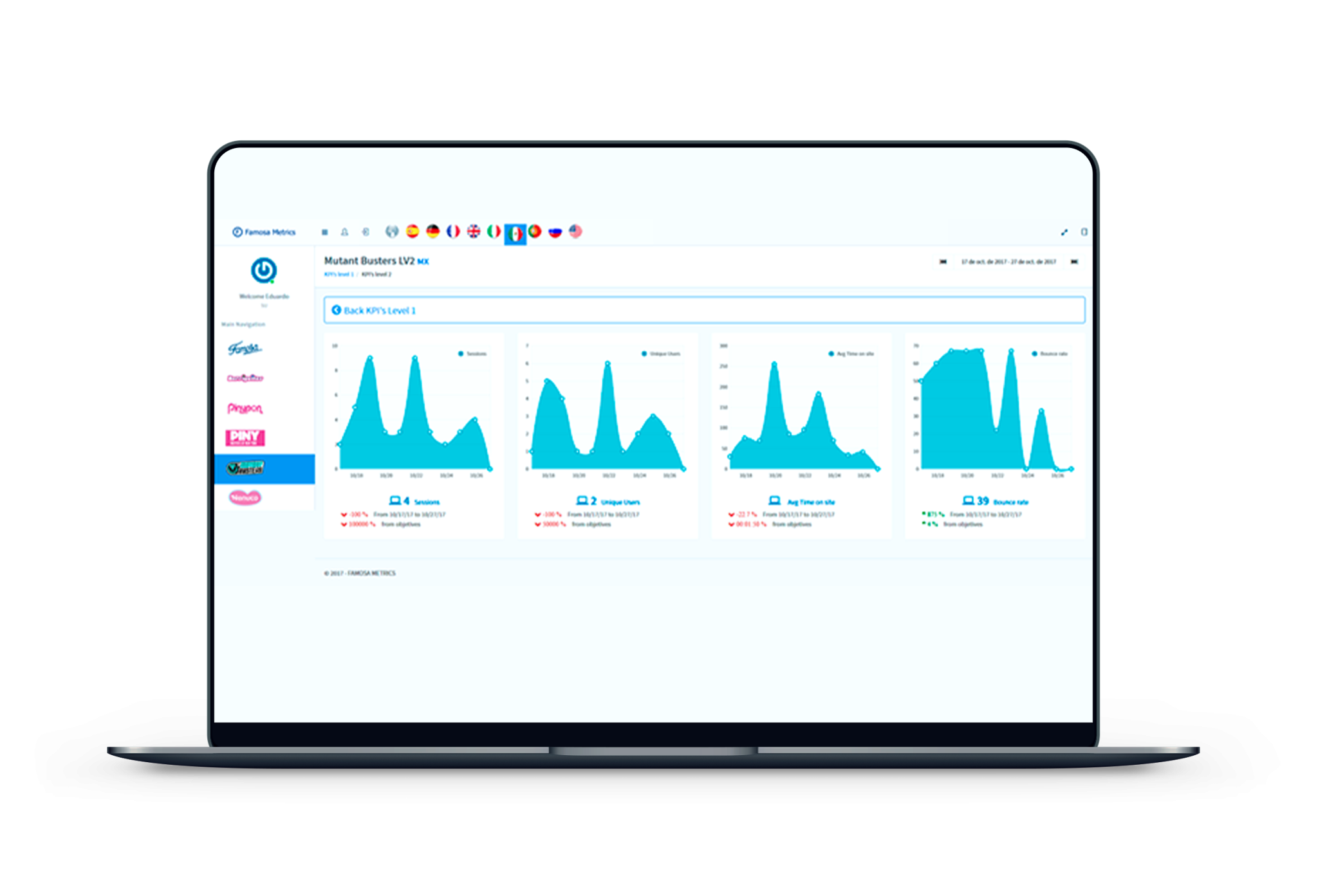 UX/UI LEGO Portafolio Famosa DashBoard – APP